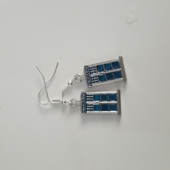 Hand Crafted | Jewelry | Doctor Who Tardis Earrings Handmade | Poshmark